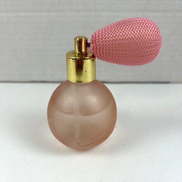 Unbranded | Bath & Body | Vintage Satan Pink Crackle Glass Perfume ...